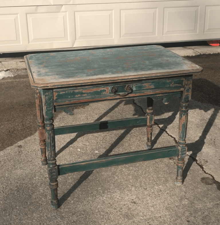 How-to Repurpose an Antique Table as a Kitchen Island: Thrift Shop ...