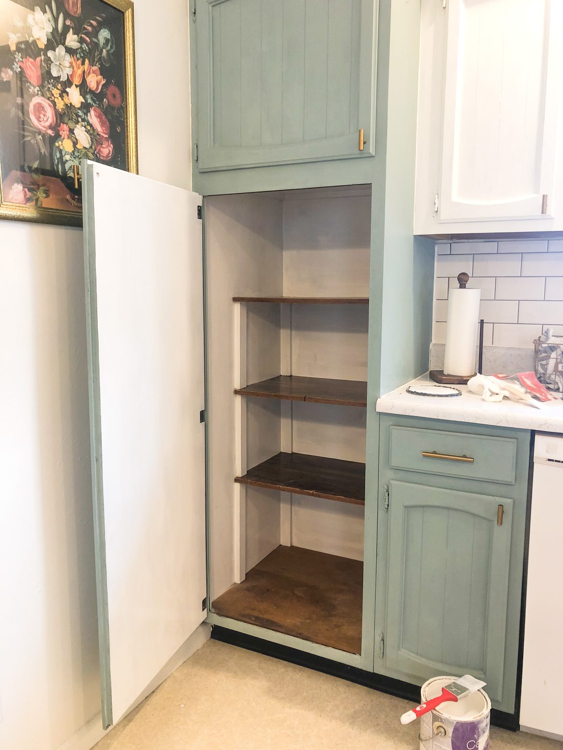 Low Budget Pantry Makeover with Leftover Paint and $20 of Organization ...